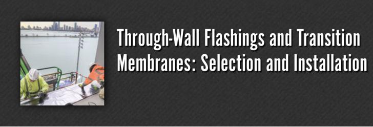 Free Green Building Webinar: Through-Wall Flashings and Transition ...