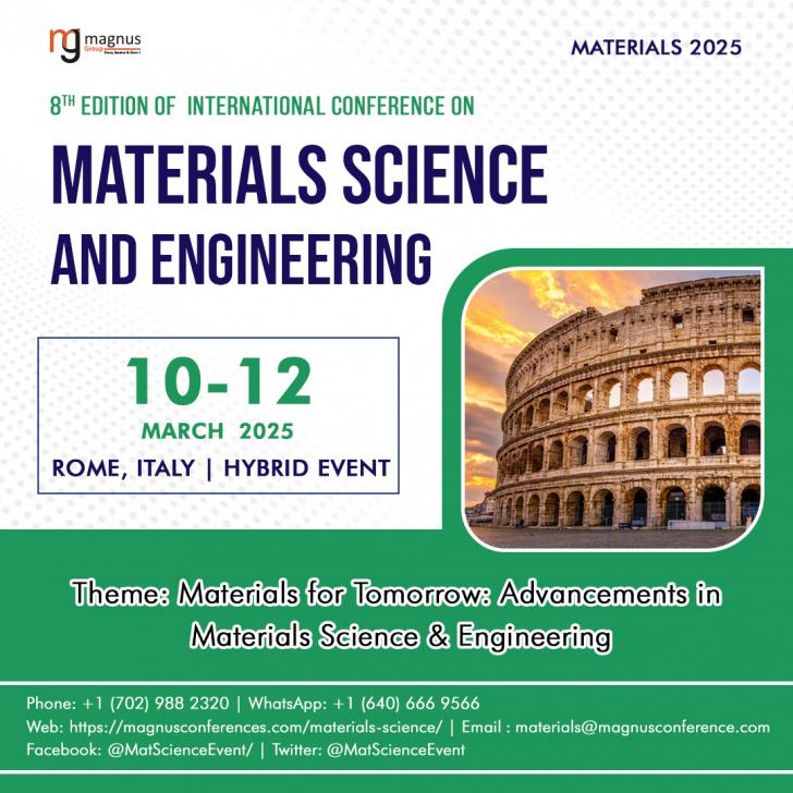 8th Edition of International Conference on Materials Science and ...